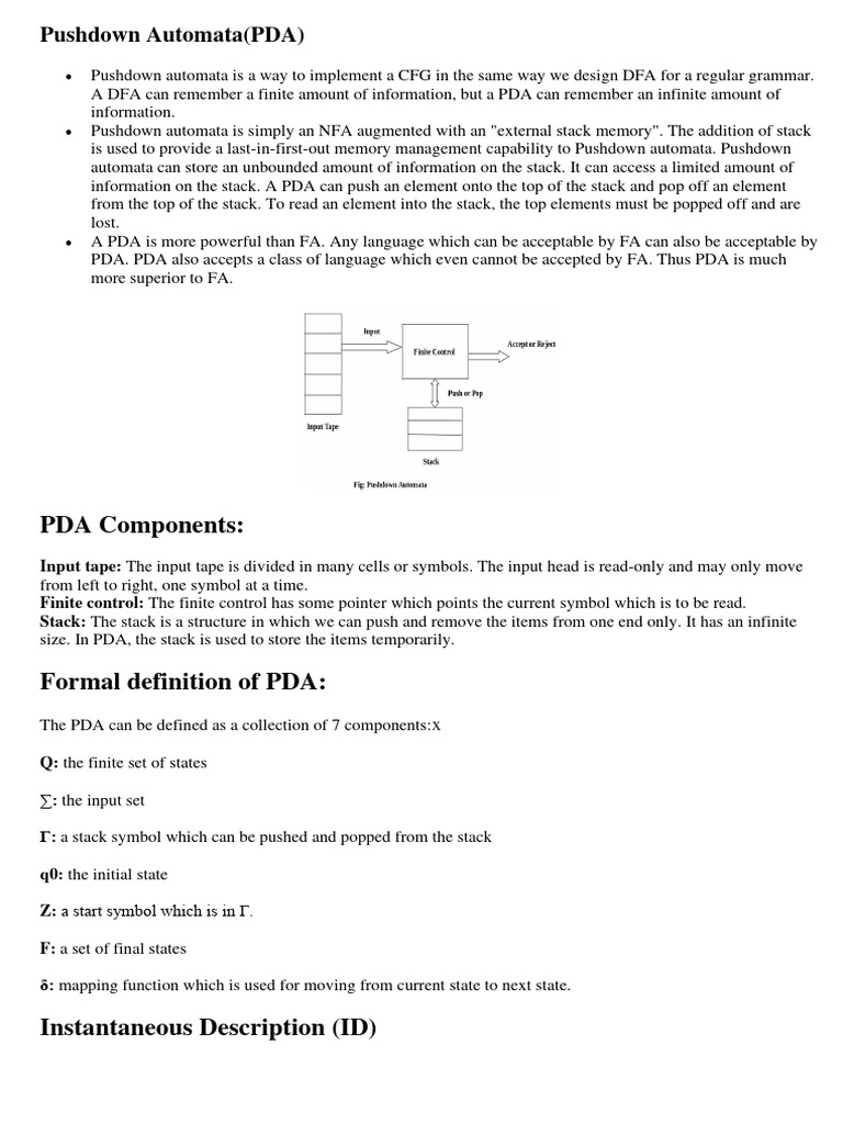 Pushdown Automata Pdf 