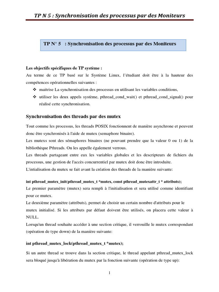 TP N°5 Systeme 2020 2021 1 | PDF