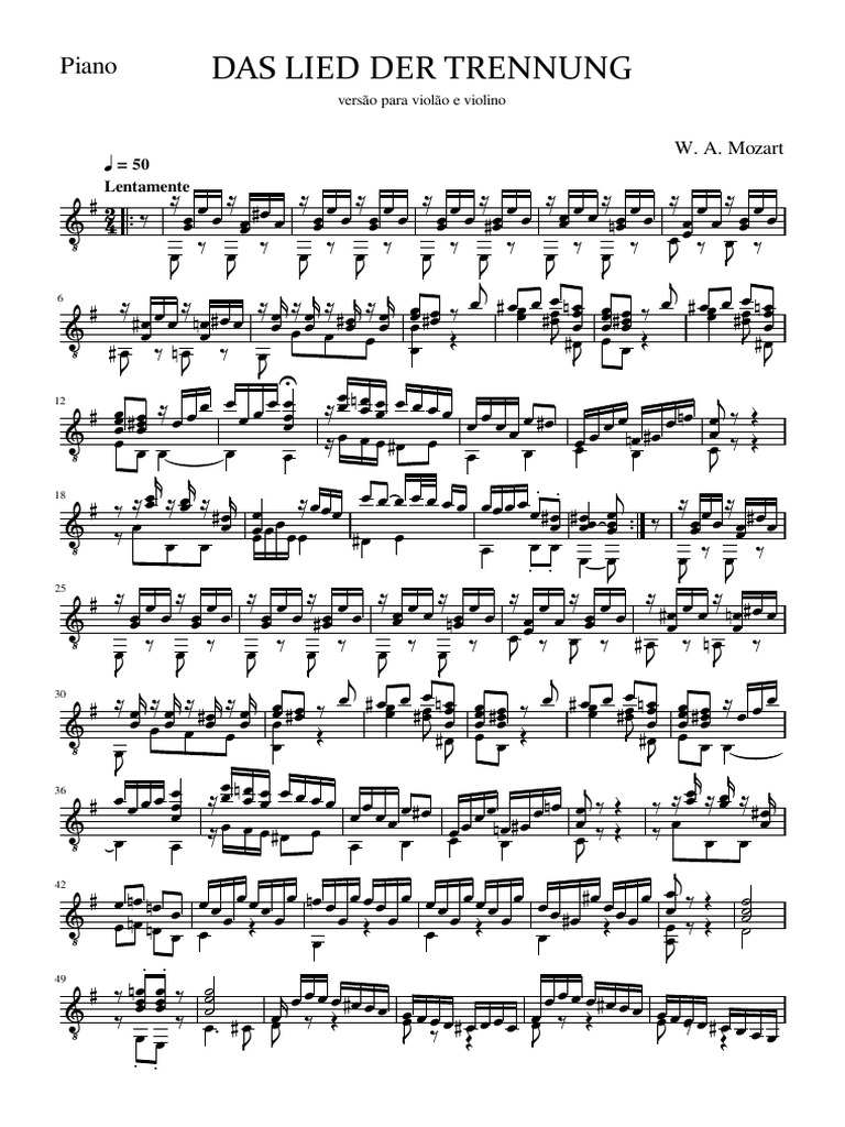 das lied der trennung parte violao | PDF