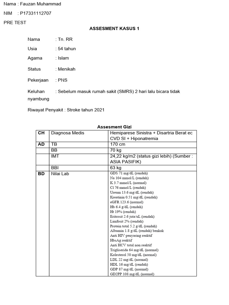 Assesment Kasus 1 | PDF