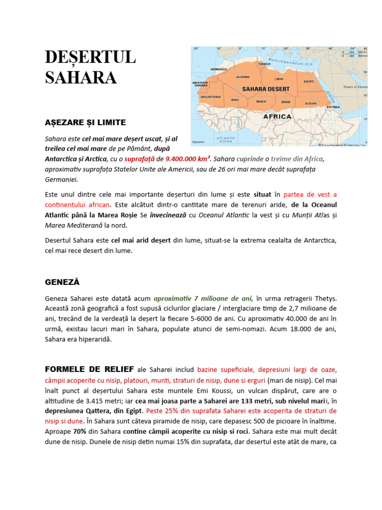 Desertul Sahara | PDF