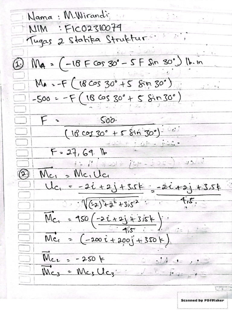Tugas 2 Statika Struktur | PDF