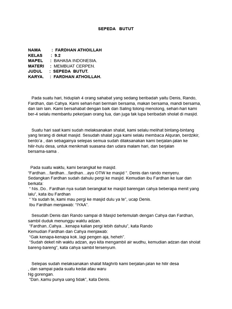 Sepeda Butut | PDF