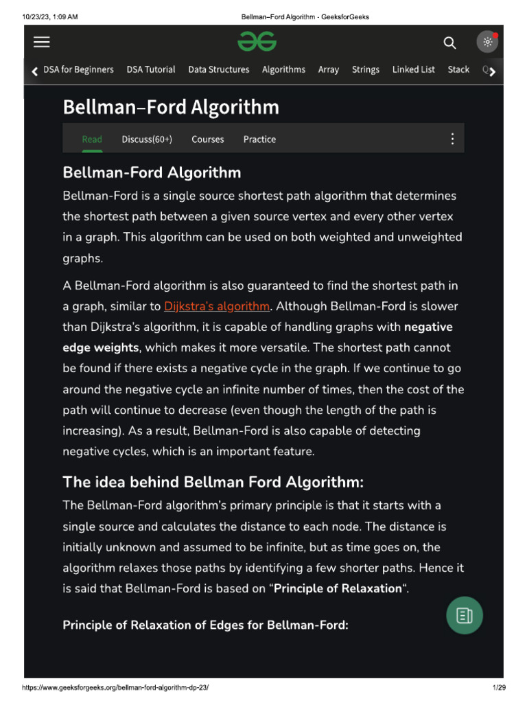 Bellman Ford | PDF