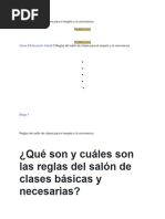 10 Reglas de Clase en Inglés y Español | PDF