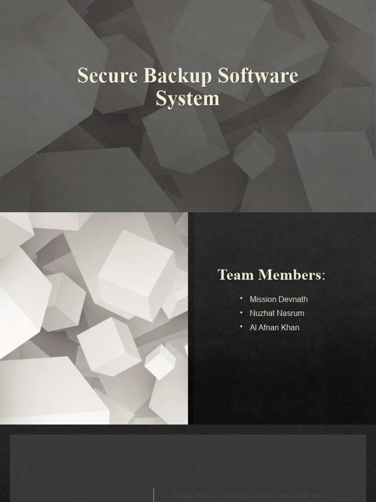 Secure Backup Software System | PDF