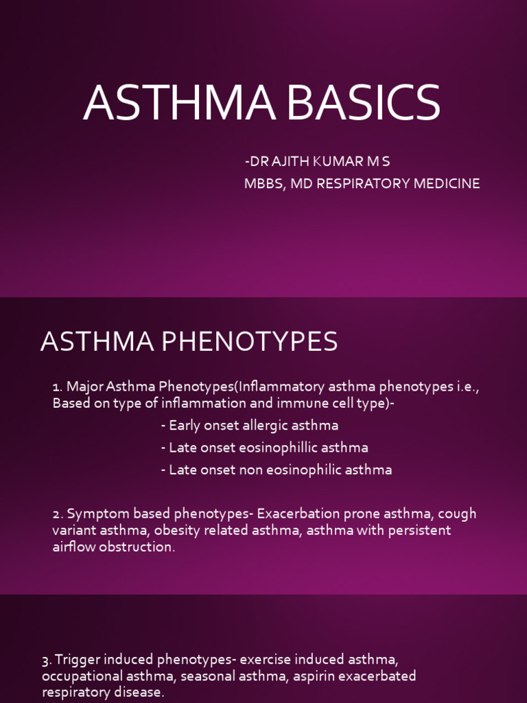 Asthma Basics | PDF