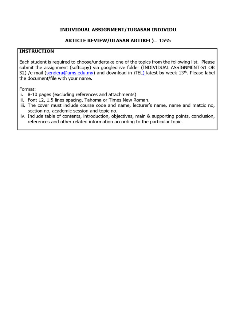 Individual Topic | PDF