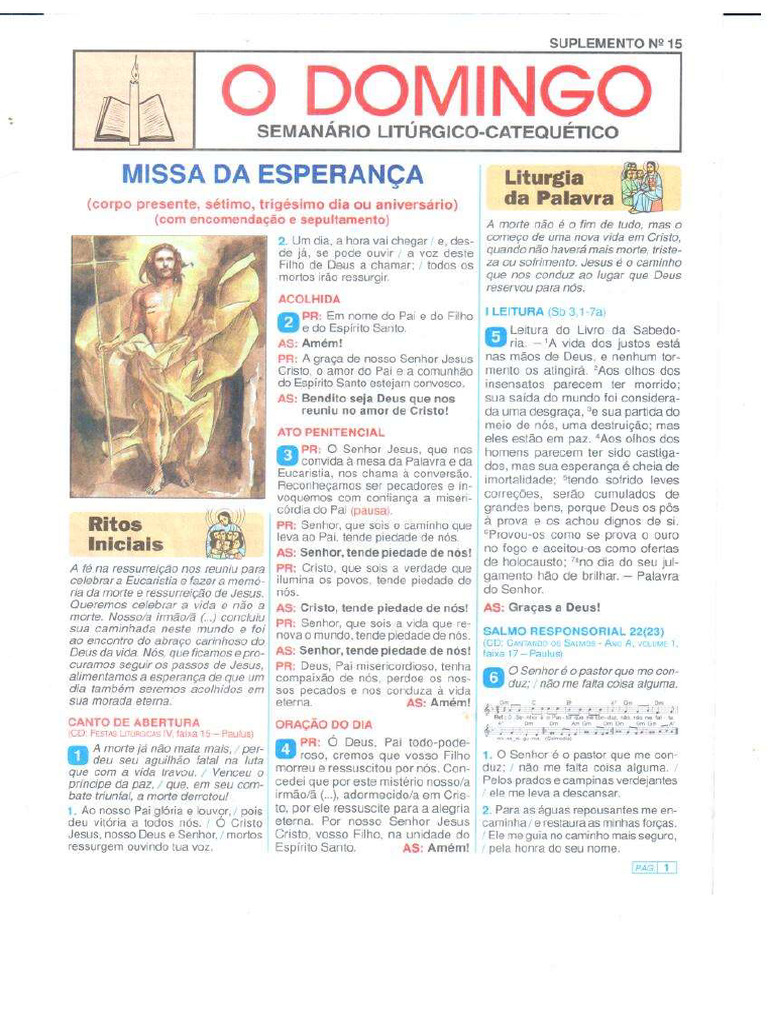 Missa Esperança | PDF Missa Esperança | PDF