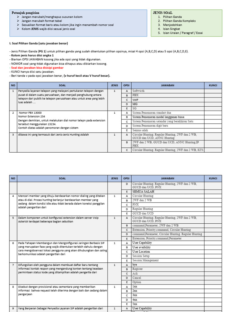 Soal TLJ Xii TKJ 1 | PDF
