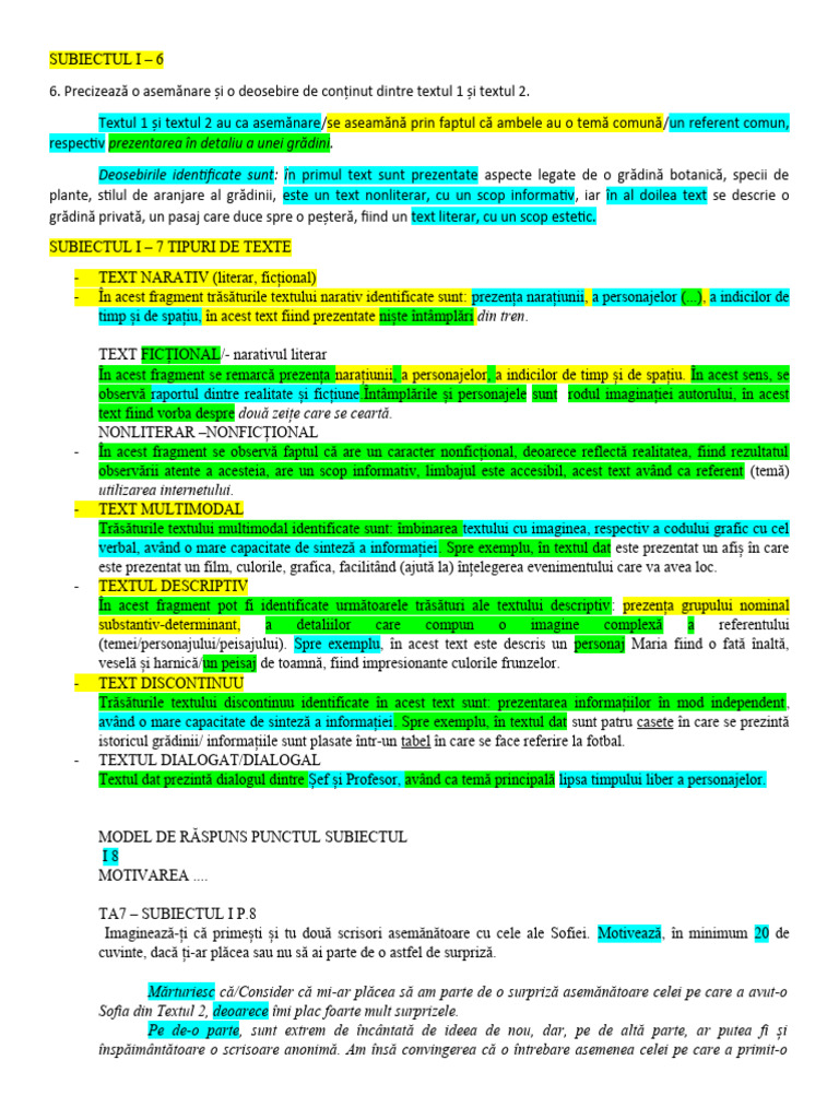2 Tipuri de Texte | PDF