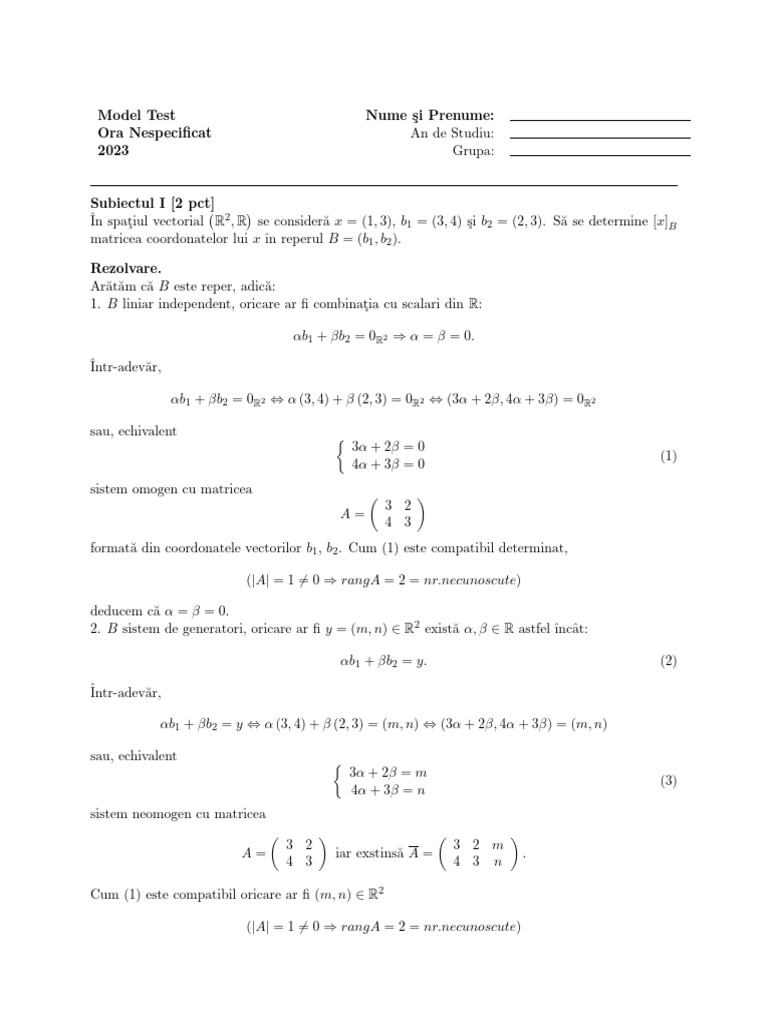 Varianta A 2021 | PDF
