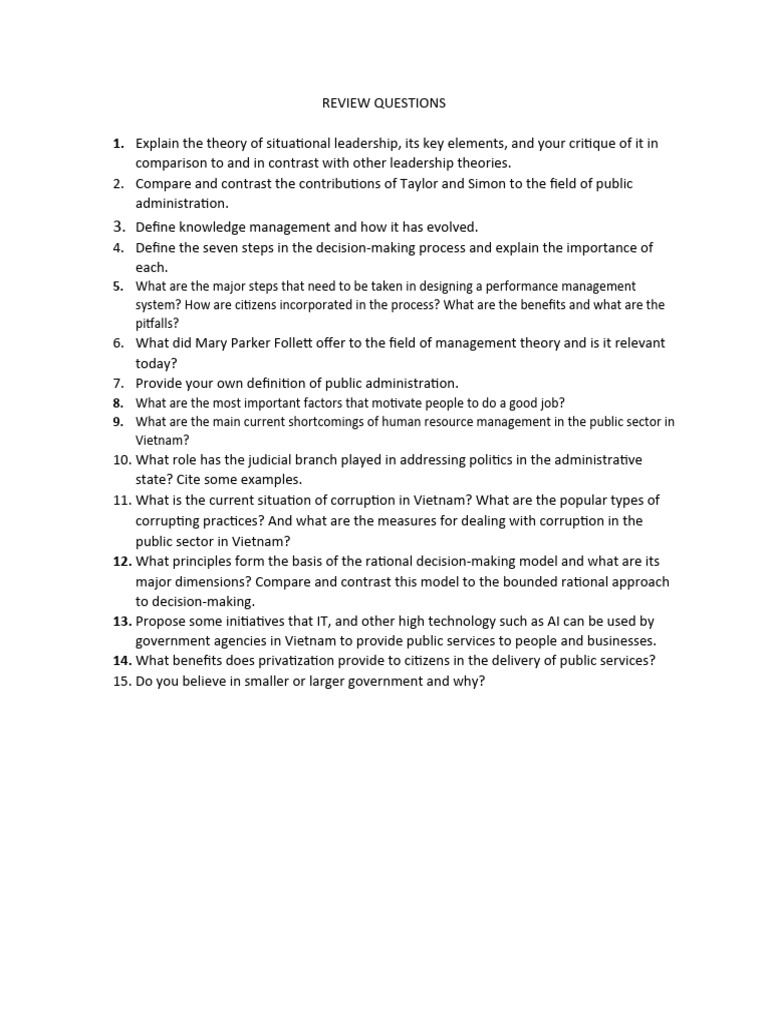 Review Questions | PDF