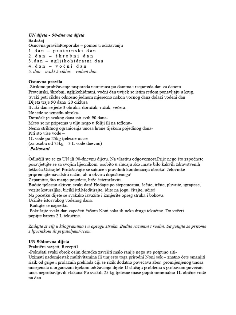UN Dijeta | PDF
