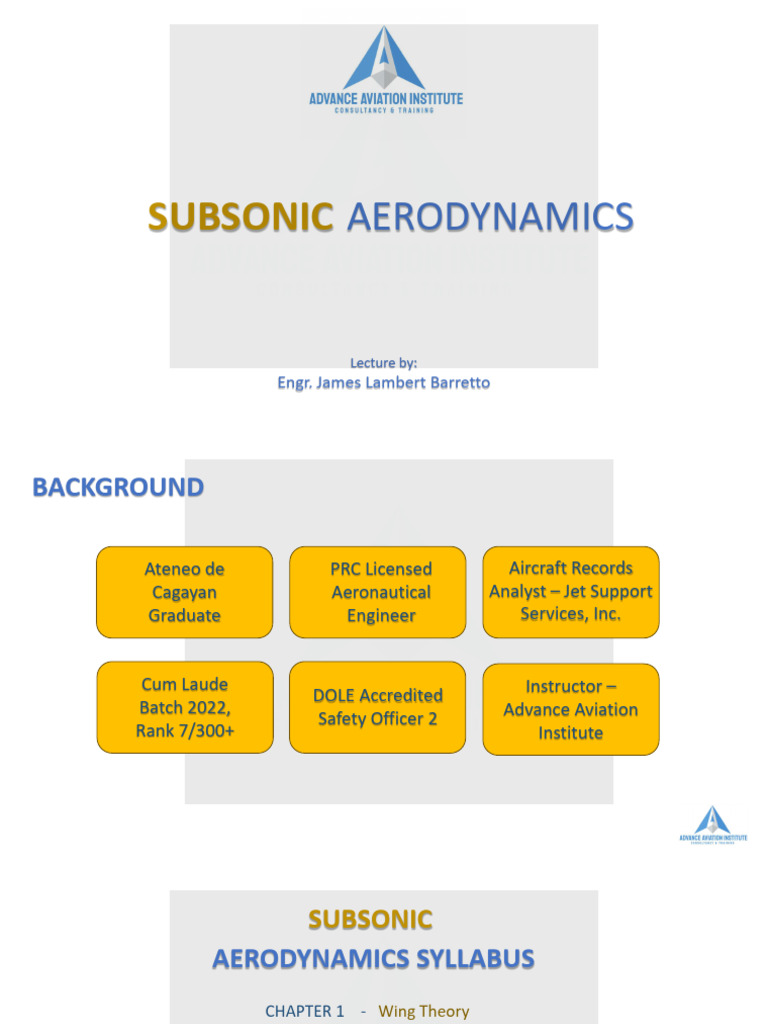 Subsonic Aerodynamics | PDF