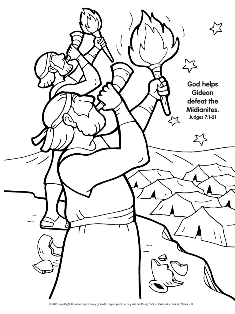 36 God Helps Gideon Defeat The Midianites Pdf