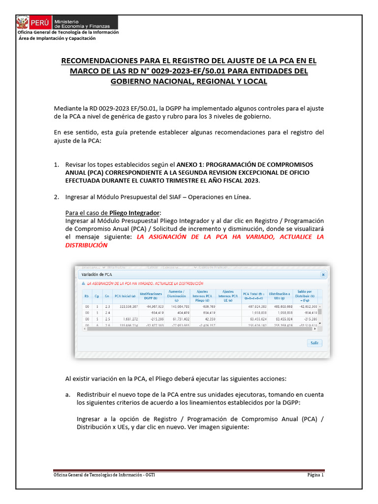 GUÍA RESOLUCIÓN DIRECTORAL #0026 y 0029-2023-EF-50.01 | PDF | Finanzas y administración del dinero
