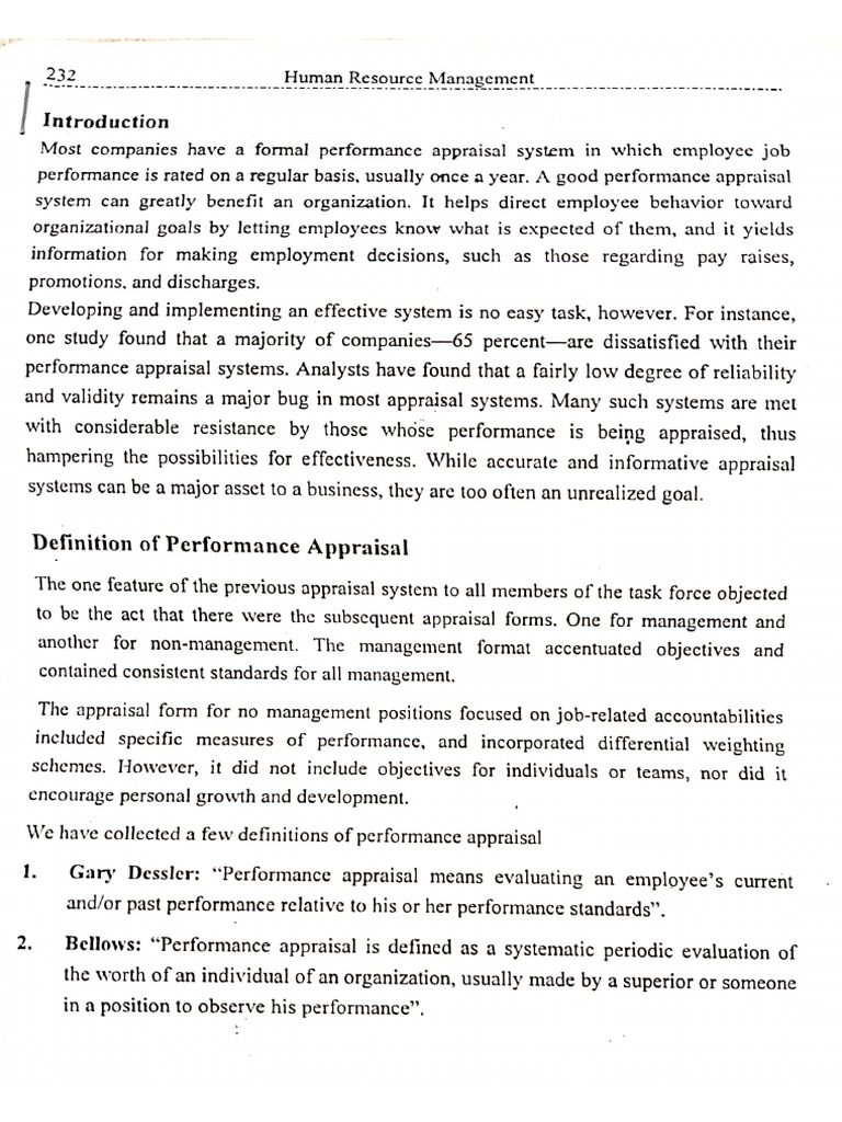 Performance Appraisal Part-1 | PDF