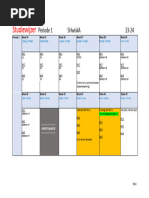 Jaarrooster Studenten 2025 2026 | PDF