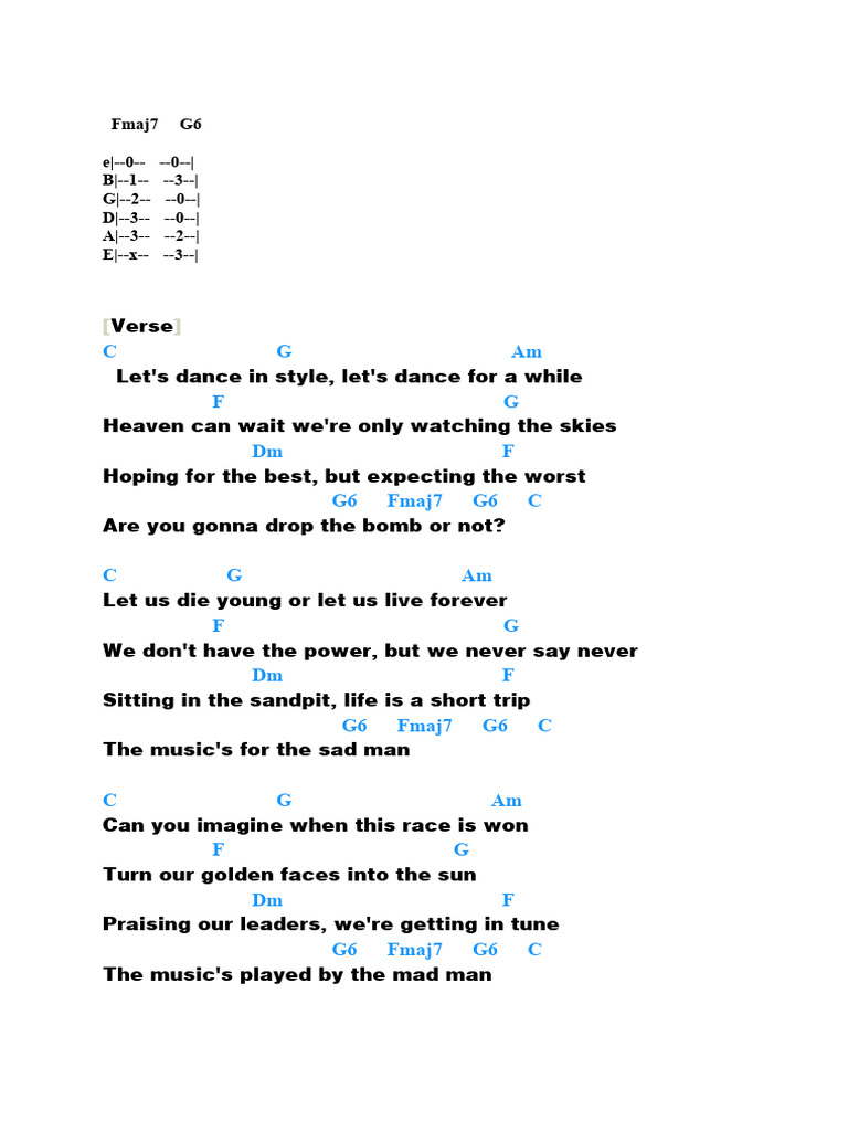 Guitar Chords for "Forever Young" | PDF