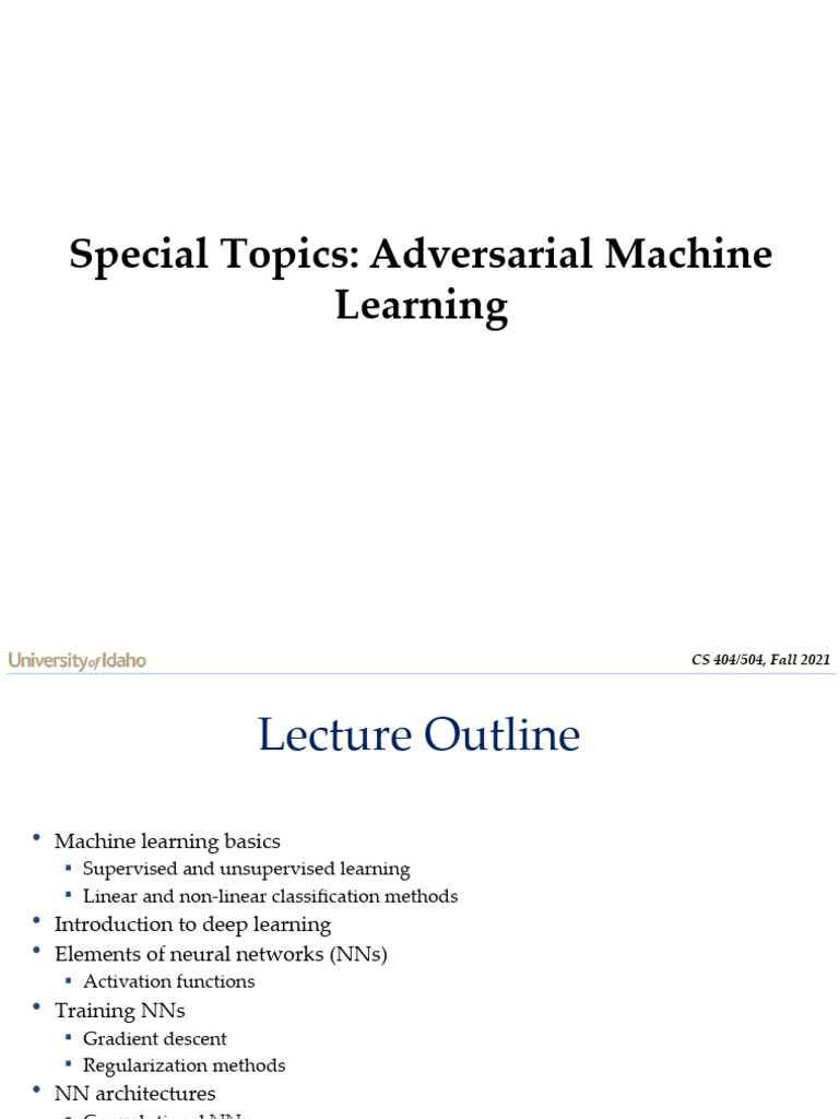 Deep Learning ICV EXAM Materiel | PDF
