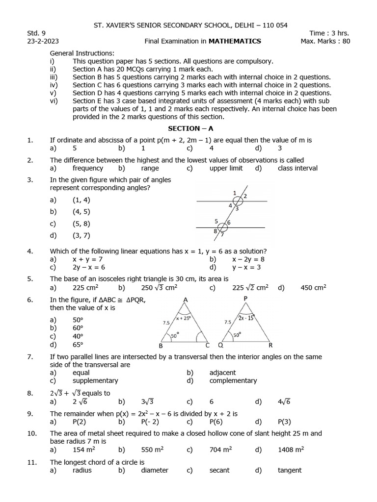 Maths Final | PDF