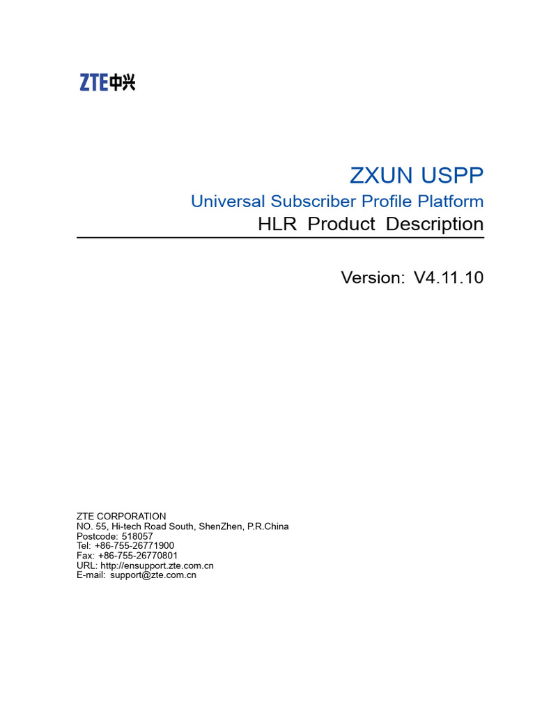 HLR Product Description | PDF