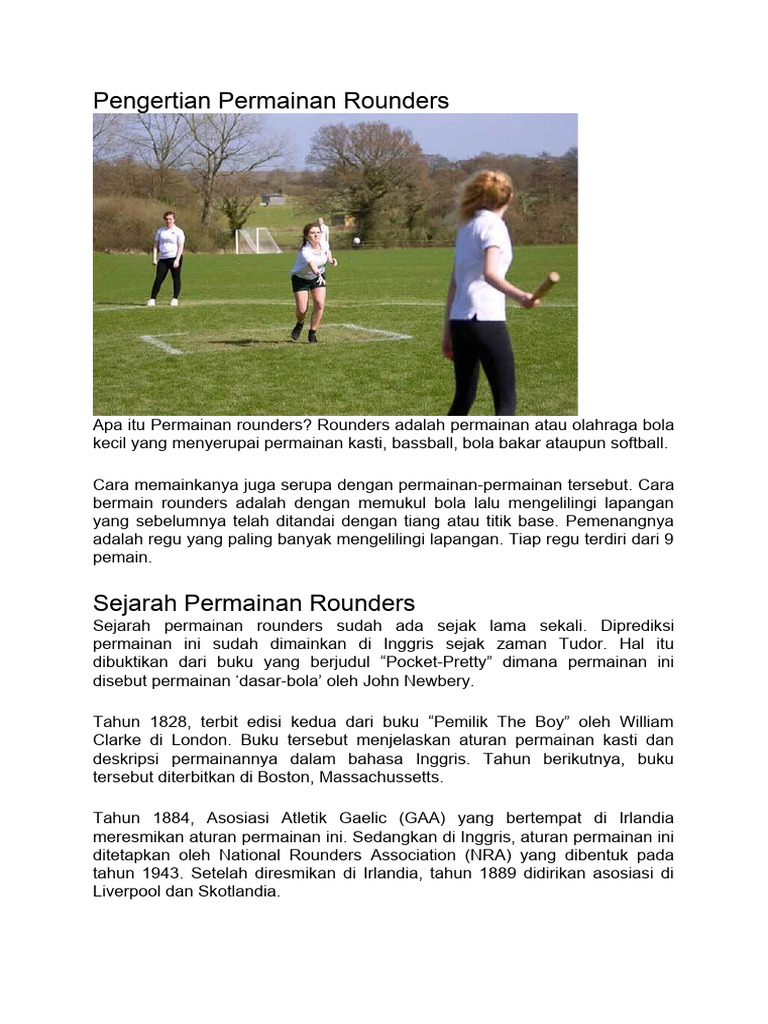 Pengertian Permainan Rounders | PDF