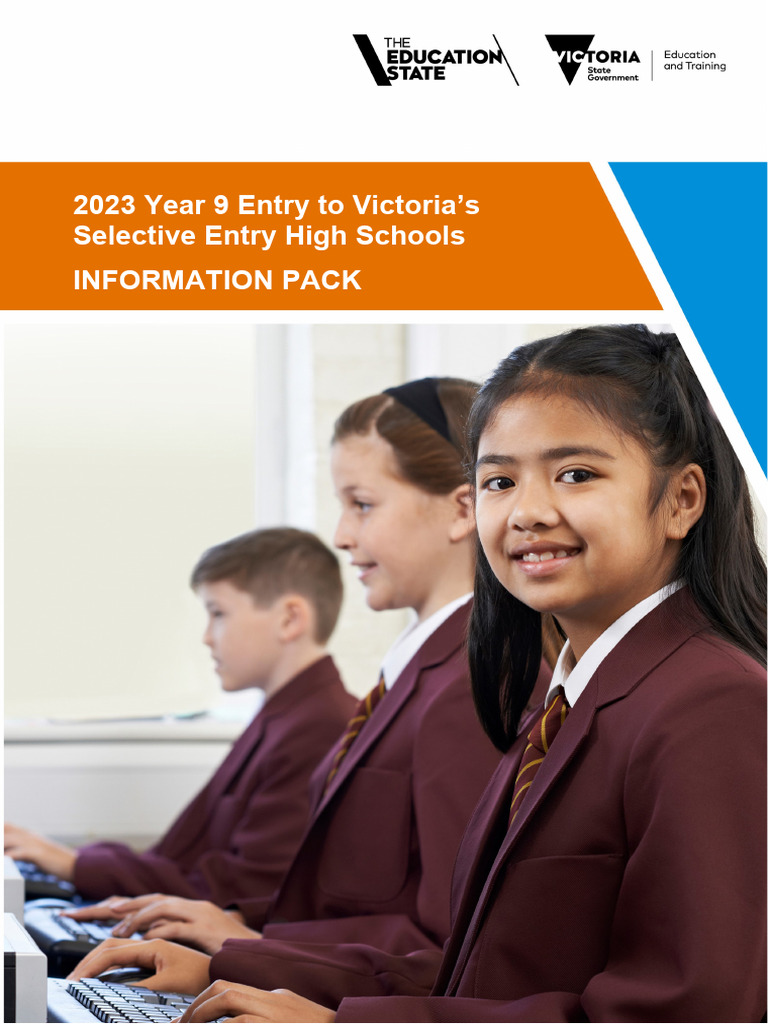 Selective Entry High Schools Information Pack 2023 | PDF
