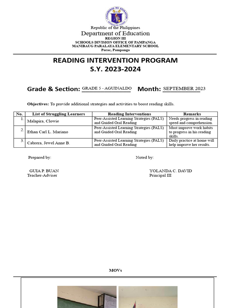 READING-INTERVENTION-PROGRAM (S.Y. 2023-2024) - Copy | PDF
