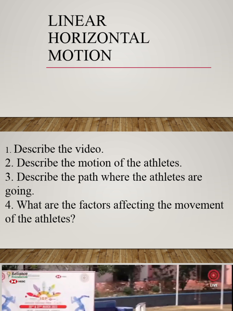 Linear Horizontal Motion | PDF