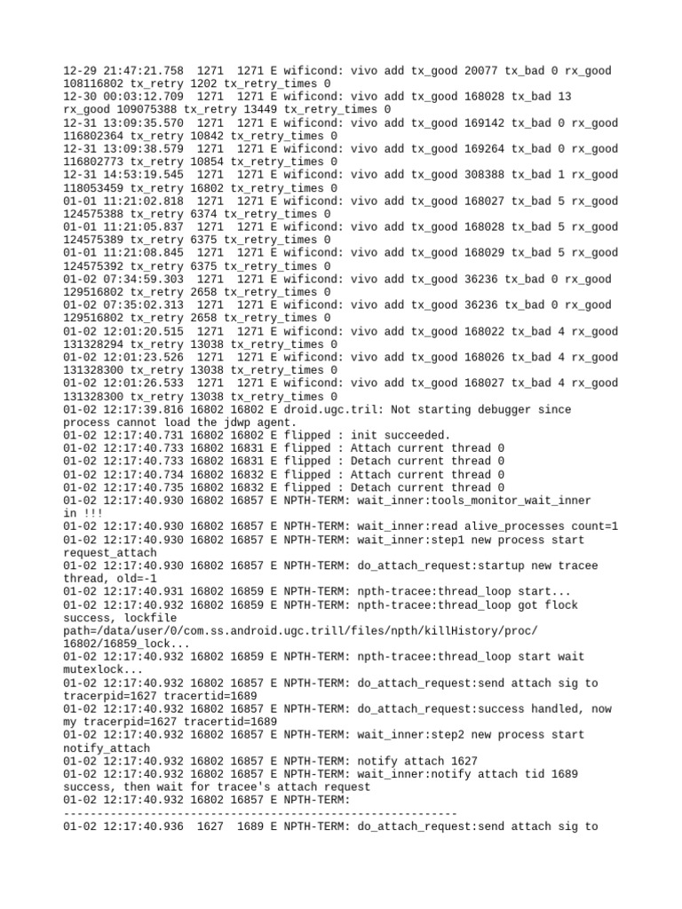 Log | PDF | Software Engineering | Operating System Technology