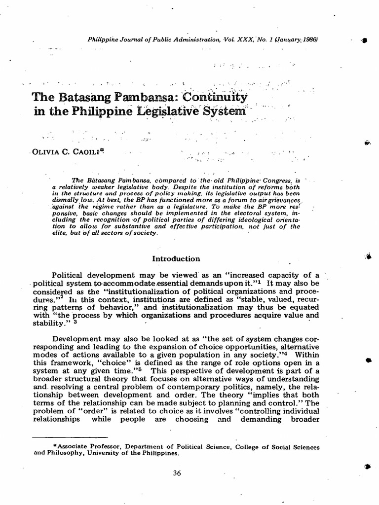 06_The Batasang Pambansa | PDF