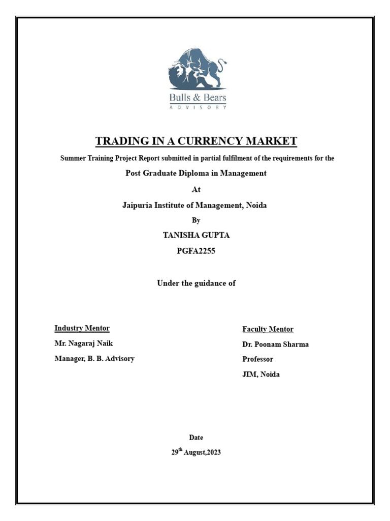 Tanisha Gupta - SIP Report | PDF