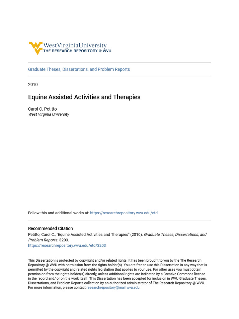 Equine Assisted Activities And Therapies Pdf