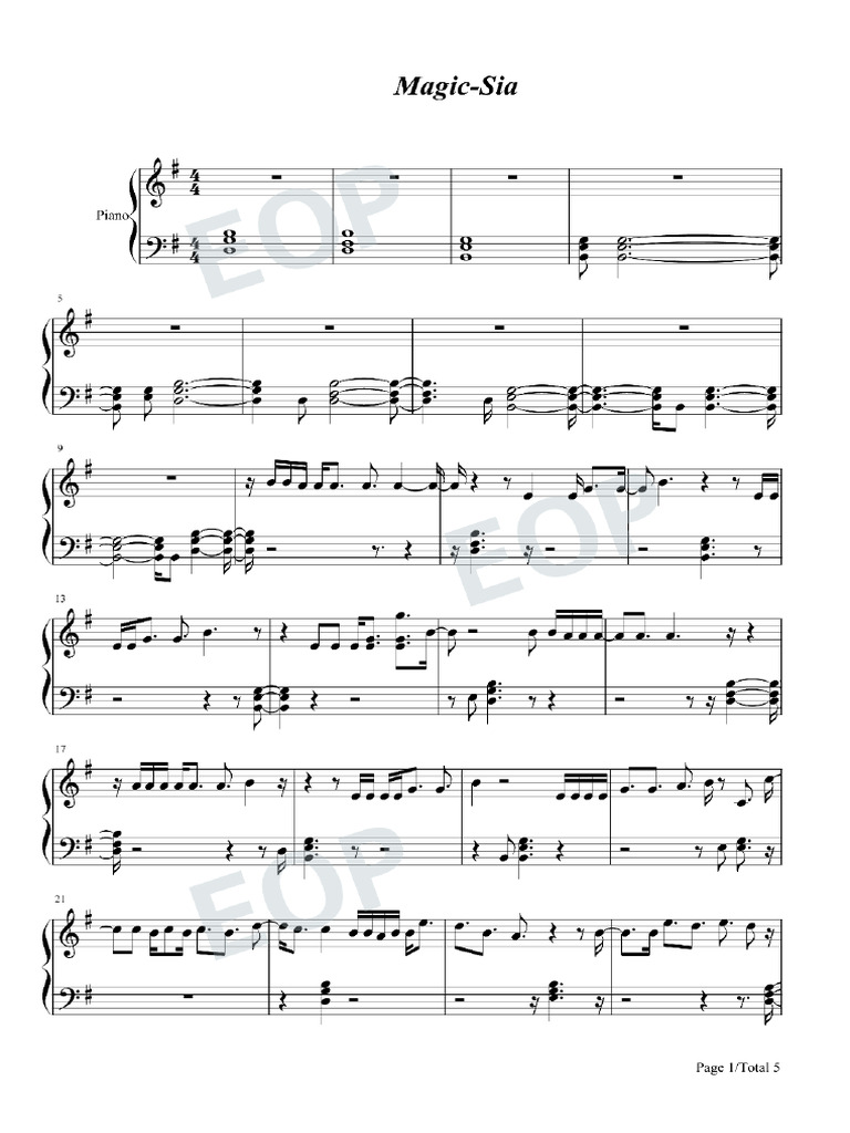 Sia - Magic - Edited | PDF