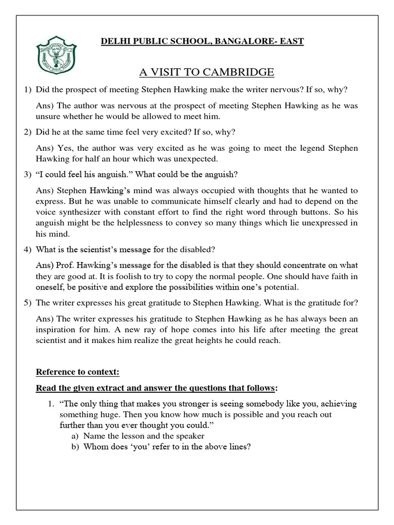 English Cambridge Notes | PDF