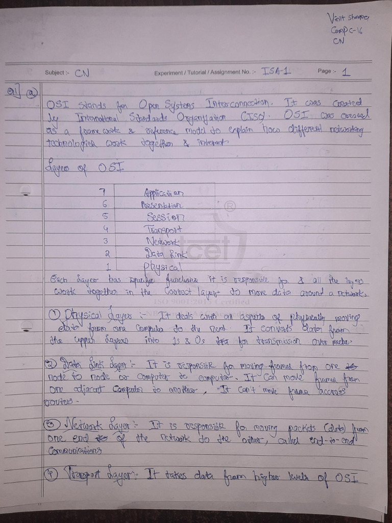 SE - C - Comp - 16 - CN - ISA-1 - Vinit Sharma | PDF