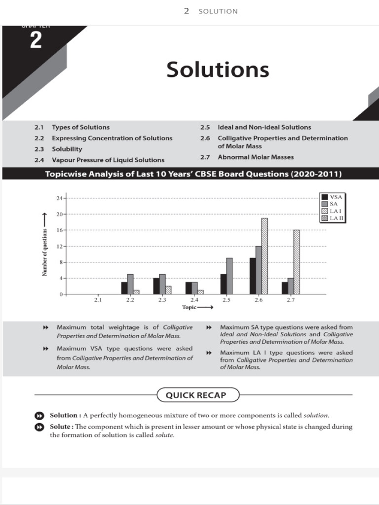 Pyq-Cbse-Solutions Colligative Properties | PDF