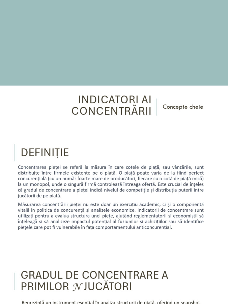 02 Indicatori de Concentrare - 231206 - 130003 | PDF