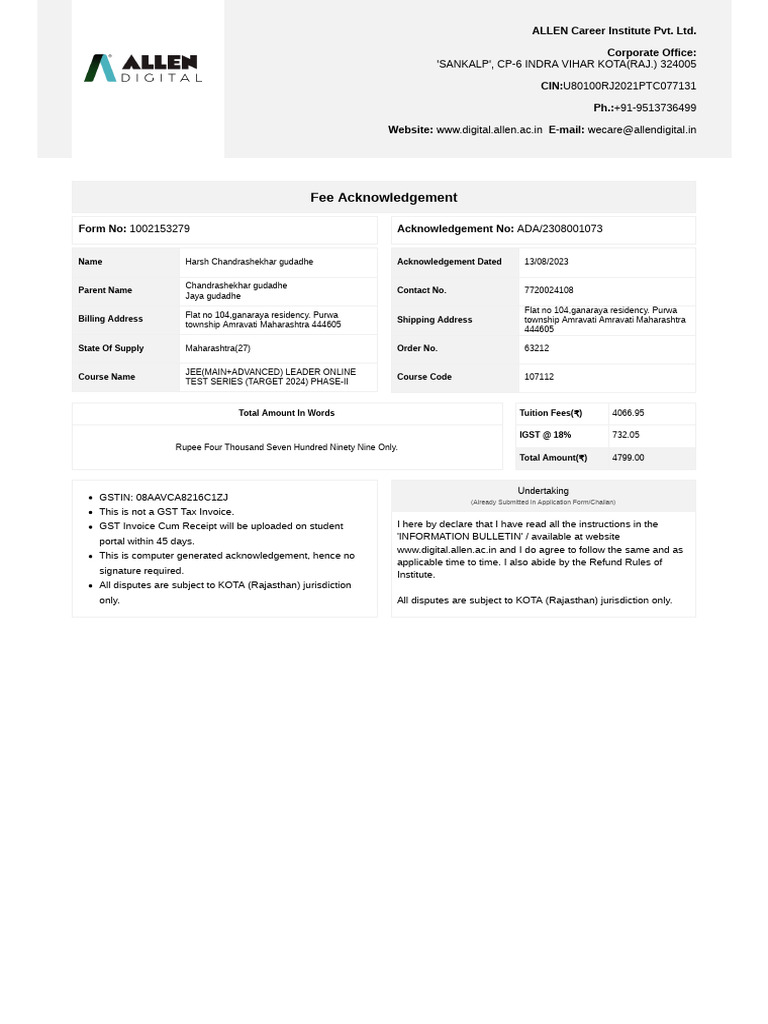 Acknowledgement | PDF