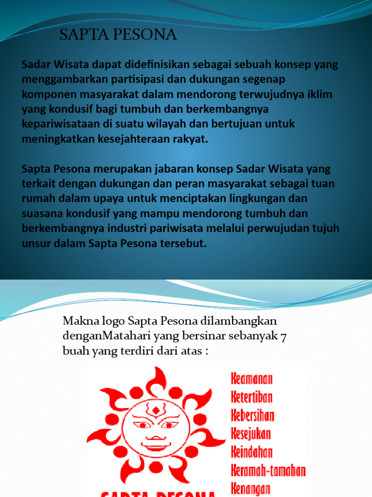 SAPTA PESONA and TASK | PDF