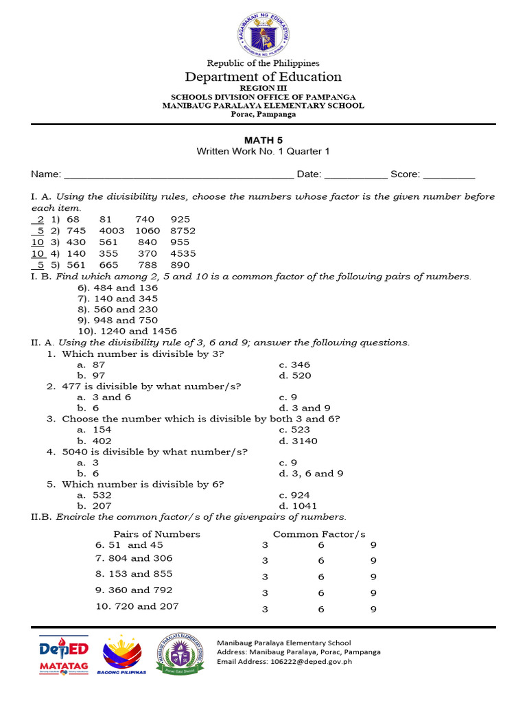 ST Math 5 No. 1 | PDF | Mathematics