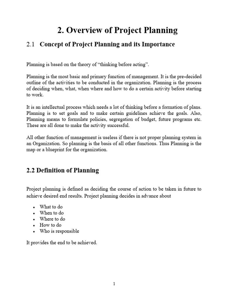 CH 2-Project Planning | PDF