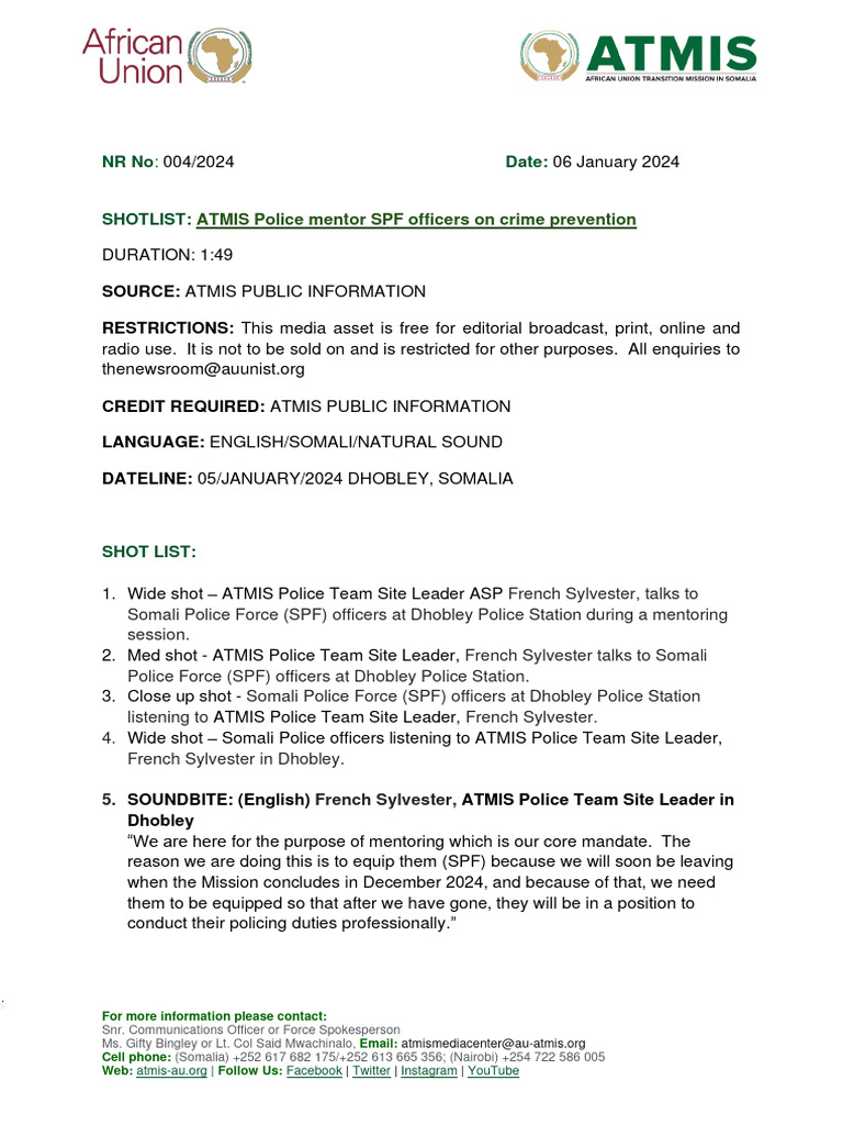 ATMIS Police Mentor SPF Officers On Crime Prevention | PDF