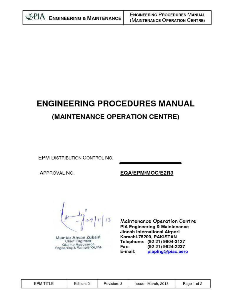 Maintenance Operation Centre E2 R3 24012014 PDF | PDF