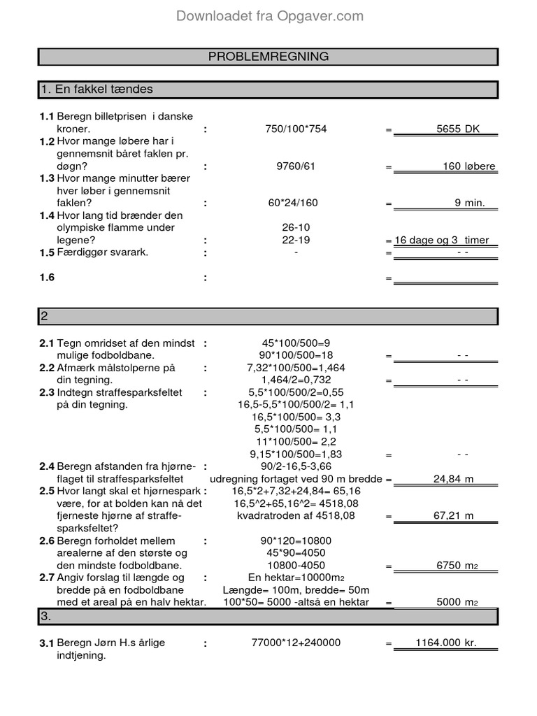 Fodbold Problemregning | PDF