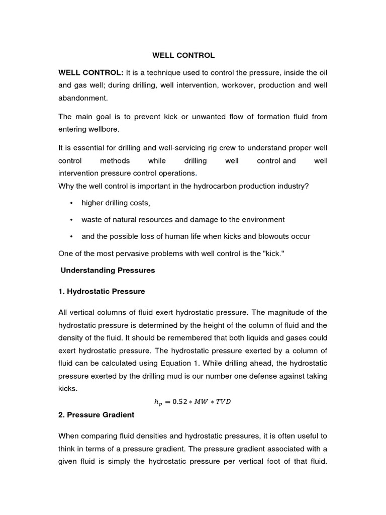 Well Control 1 Pdf