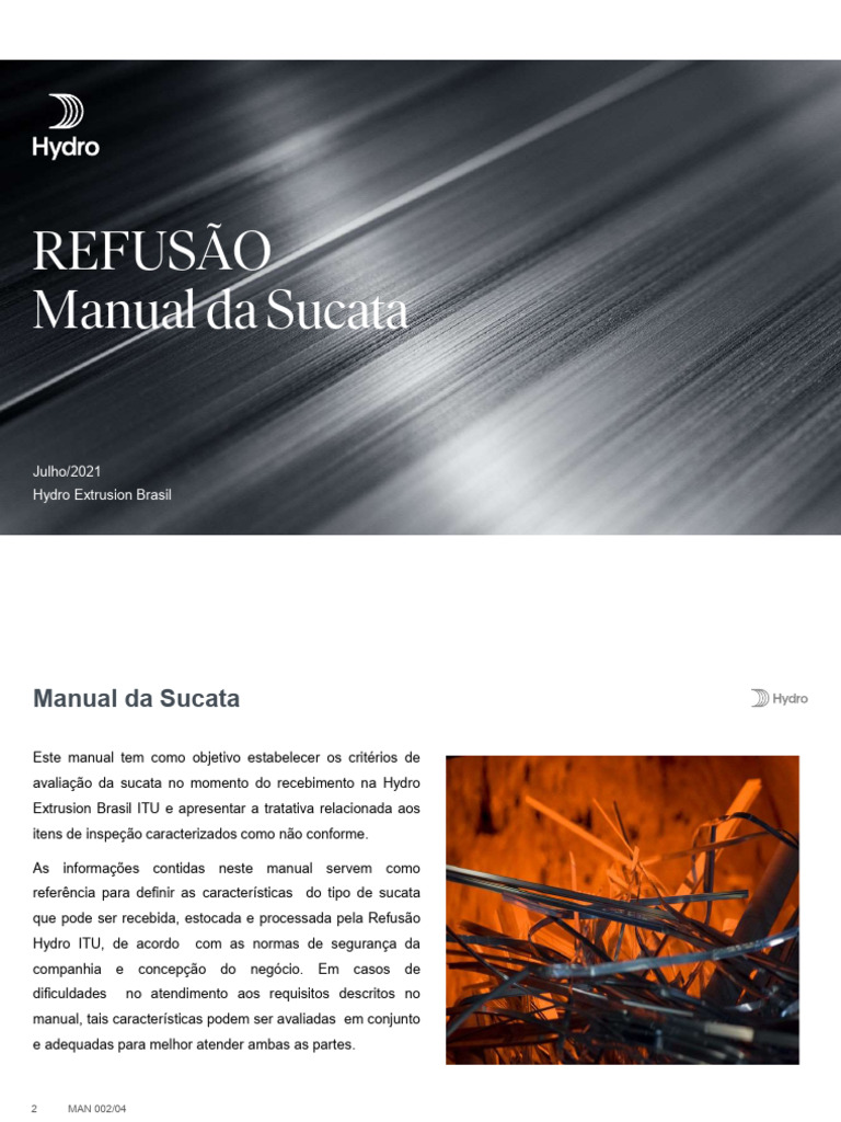 Manual Recebimento de Sucata | PDF
