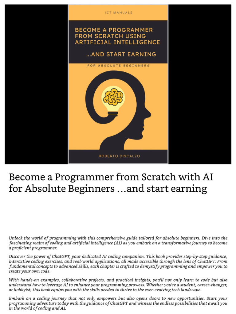 Become A Programmer From Scratch Using Artificial Intelligence... and Start Earning by Roberto ...